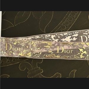 Dior | Party Supplies | Dior Paper Gift Bag White Gold Pink Logo Ribbon ...